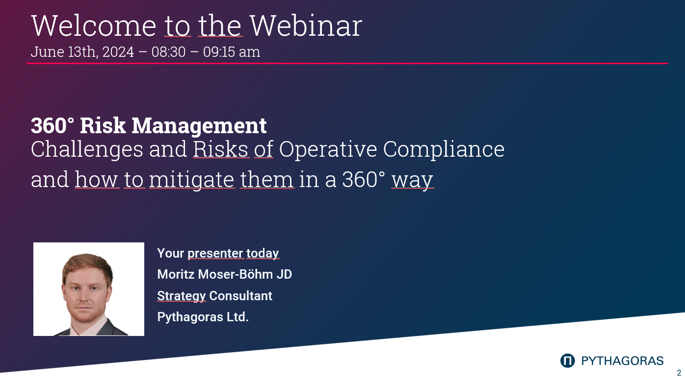 Webinar Downloads 360° Risk Management - Challenges and Risks